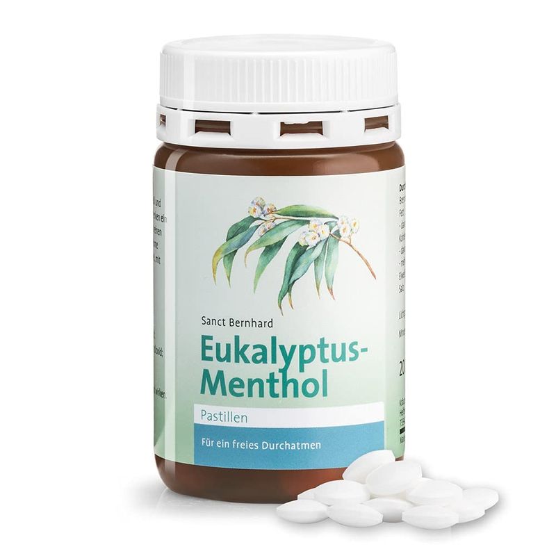 Sanct Bernhard Eucalyptus Menthol Pastilles with Pure Eucalyptus Oil ...
