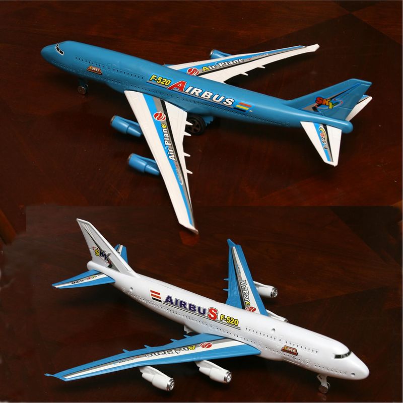 ABC Trading Set of 2, Airplane Plane Toy, A380, Pull Cord to Play ...