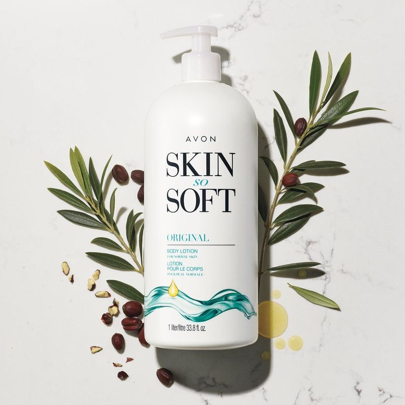 AVON SKIN SO SOFT ORIGINAL BODY LOTION FOR NORMAL SKIN,W,PUMP BONUS ...