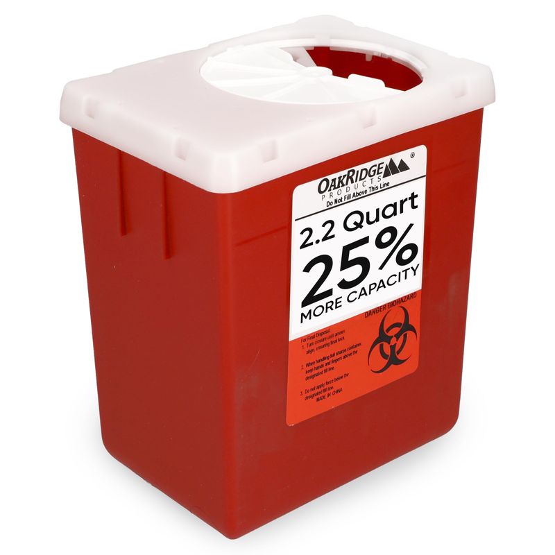 Oakridge Products Transparent Sharps Container for Home Use and ...