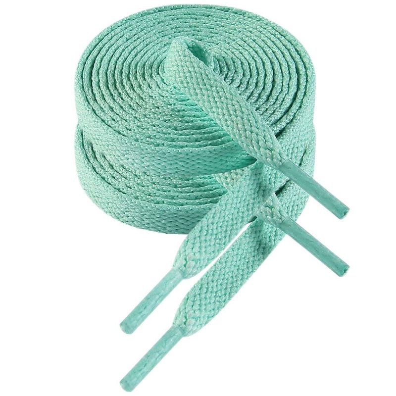 VSUDO 120 cm Flat Mint Green Shoe Laces for Trainers, 8mm Mint Green ...