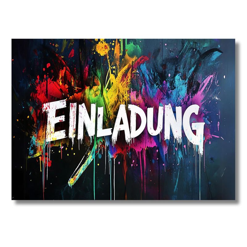 HIDEBLOOM Graffiti Invitation Cards Children's Birthday Boy and Girl I ...