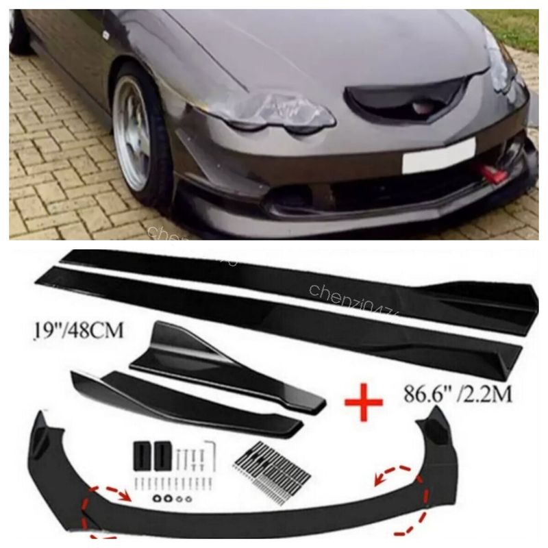 Front Bumper Lip Spoiler Splitter Body Kits Side Skirts For Acura RSX 2002-2006 - Online ...