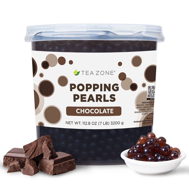 Tea Zone Chocolate Popping Pearls/ Popping Boba (B2071, 7 lbs) for Boba ...