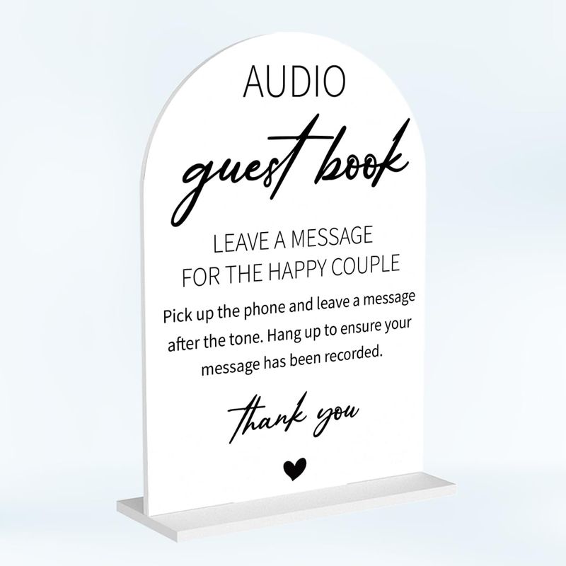 Audio Guest Book Sign for Wedding Acrylic Arch Wedding Bridal Shower ...