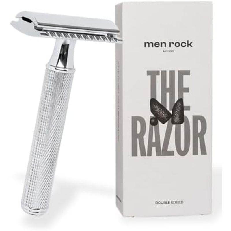 Men Rock Safety Razor for Men Double Edge Razor with Classic Single ...