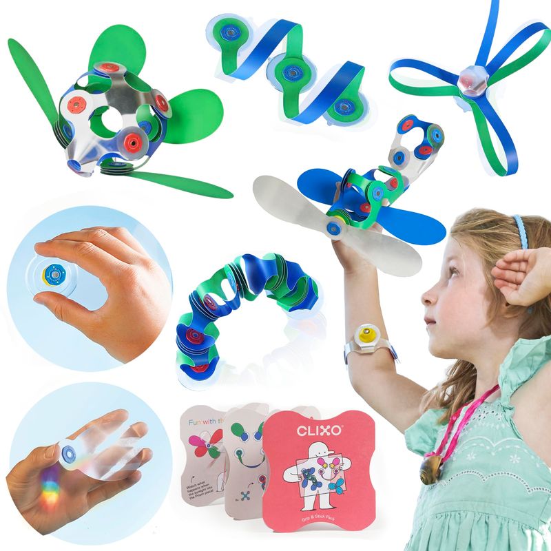 Clixo Window Pack: Suncatcher Kit for Kids - Magnetic Toy Rainbow Maker ...
