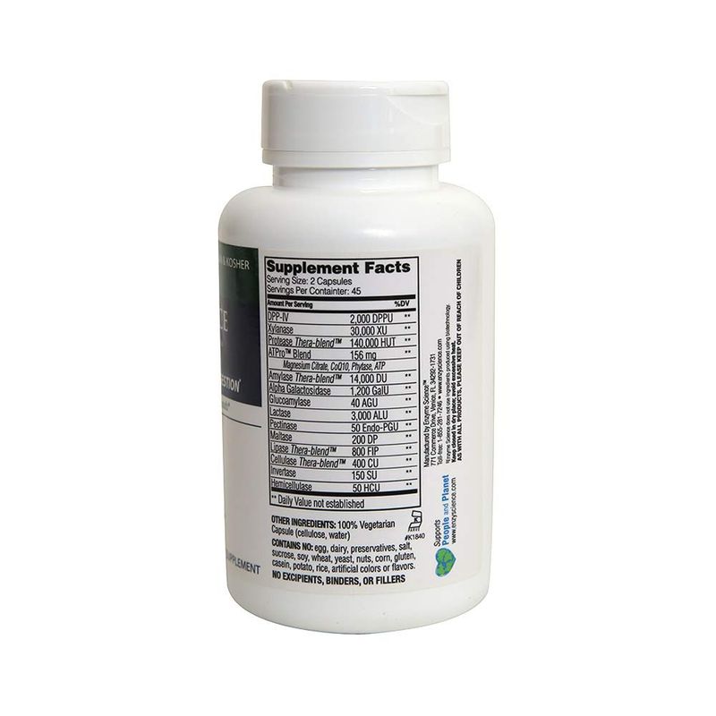 Enzyme Science Intolerance Complex, 90 Capsules Comprehensive Support ...