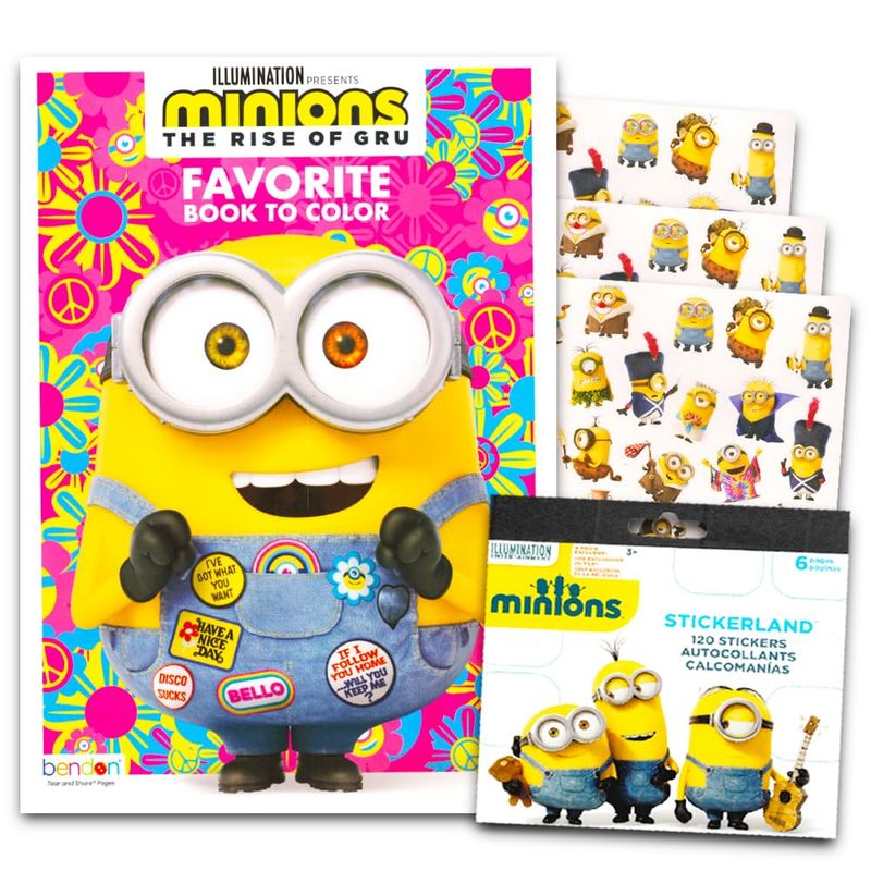 Despicable Me Minions Coloring Book with Stickers ~ 100 Minions ...