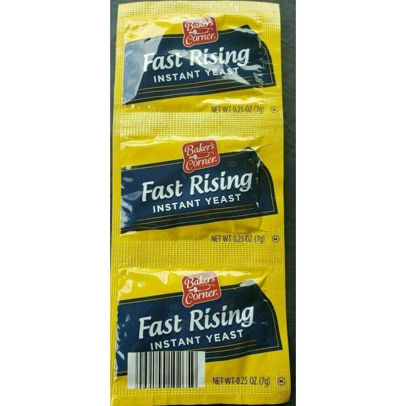 1 Strip of 3 Baker Corner Rapid Rise Instant Fast Rising Yeast bread ...