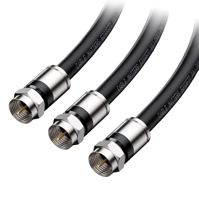 Cable Matters 3-Pack RG6 Cable CL2 in-Wall Rated (CM) Quad Shielded ... Cable Matters 3-Pack RG6 Cable CL2 in-Wall Rated (CM) Quad Shielded ...