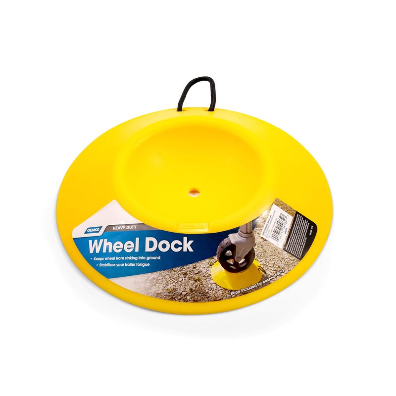 Camco Heavy Duty Wheel Dock with Rope Handle - Helps Prevent Trailer ...