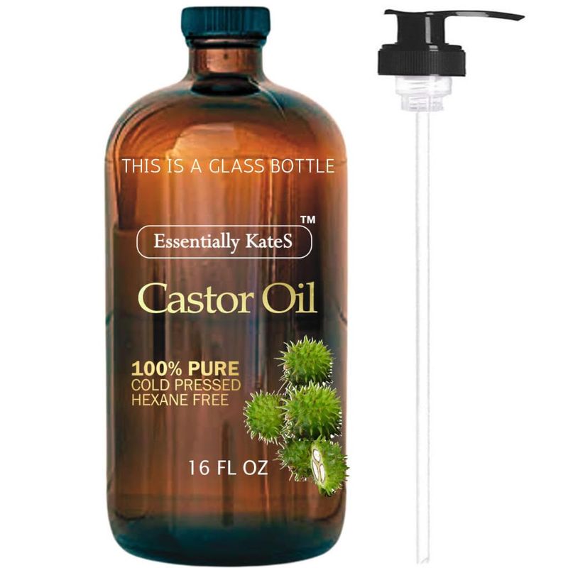Essentially KateS Castor Oil 16 Fl Oz (Glass Bottle) - Original ...