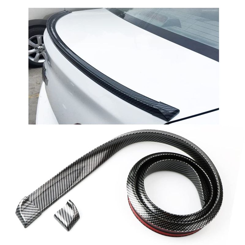 Car Trunk Spoiler Roof Lip Kit,3D PU Rear Trunk Lip or Roof Spoiler ...