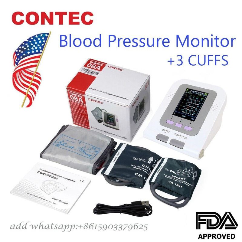 CONTEC08A Automatic Digital Blood Pressure Monitor 3 Cuff Infant/Child ...