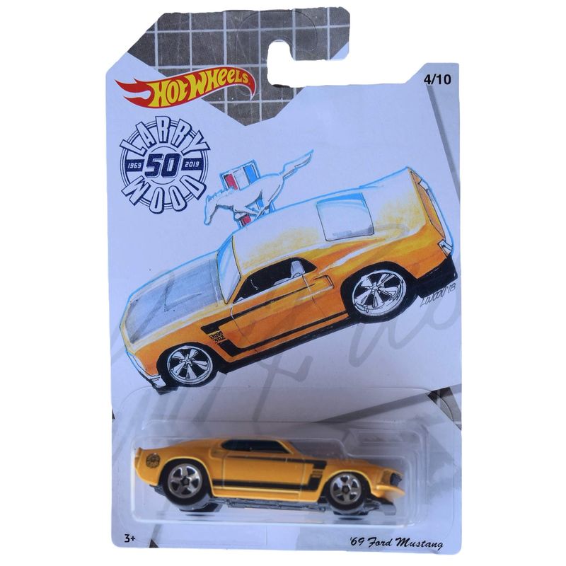 Hot Wheels '69 Mustang 4/10 [yellow], Larry Wood 50th Anniversary - EveryMarket