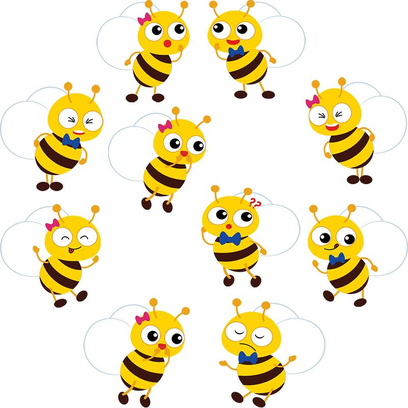 Outus 40 Pieces Bee Cutouts for Bulletin Board Bee Classroom ...