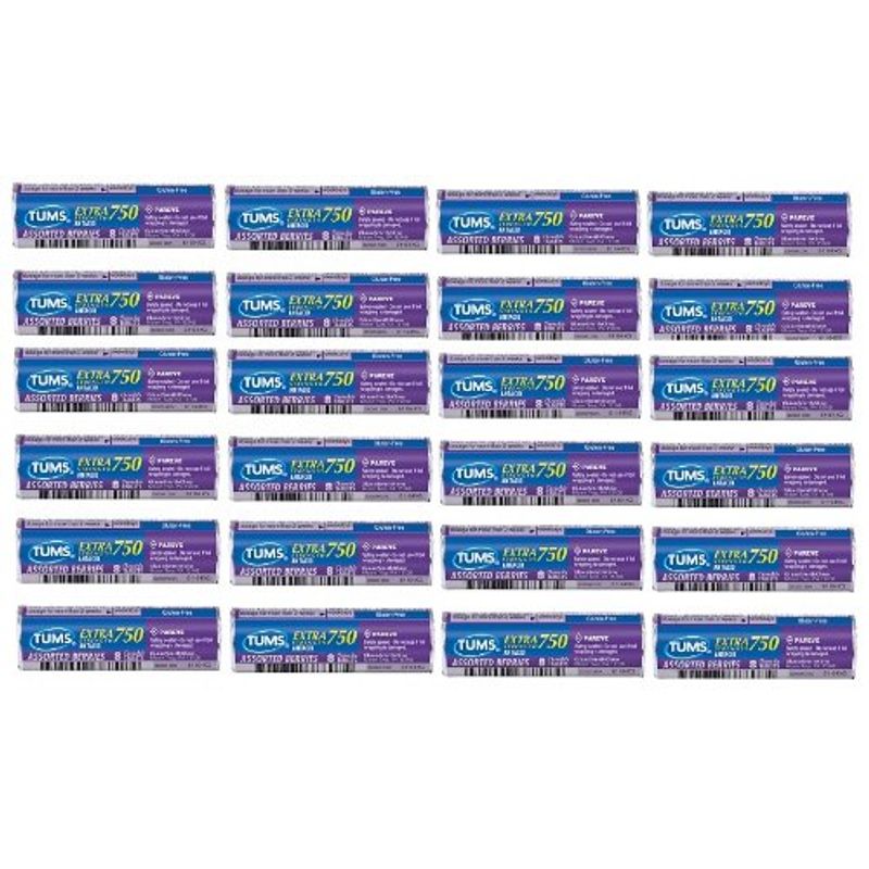Tums Extra Strength 750 Antacid with Calcium Supplement Calcium Rich ...