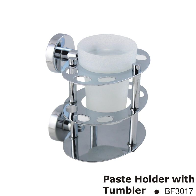 Kooples Hardware Paste Holder with Tumbler CP Wall Mounted, Bathroom ...