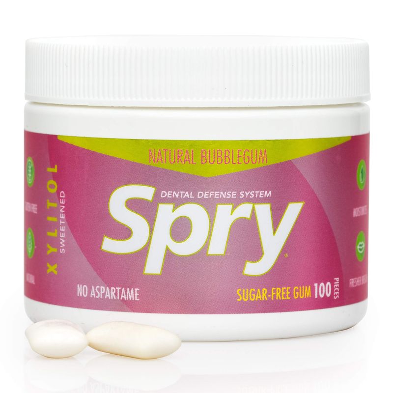 Spry Fresh Natural Xylitol Chewing Gum Dental Defense System Aspartame ...