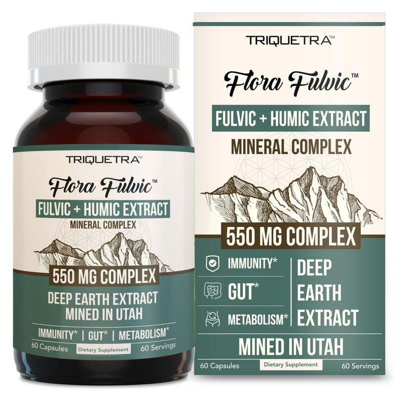Flora Fulvic | Fulvic Acid + Humic Acid Complex – 550 mg |Mined in Utah, Prehistoric Deep Earth ...