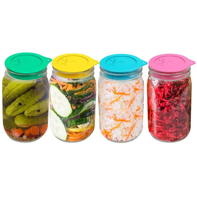 SOPHICO Fermentation Lids for Wide Mouth Jars - Waterless Airlock ...