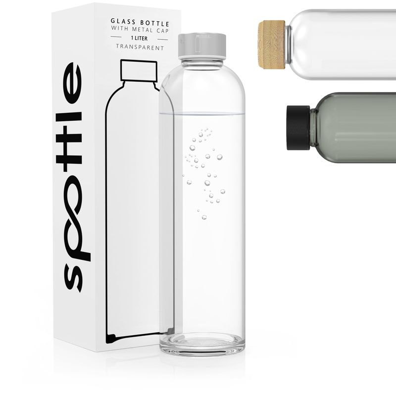 spottle glass water bottle 500ml - 750ml - 1 litre - borosilicate glass ...