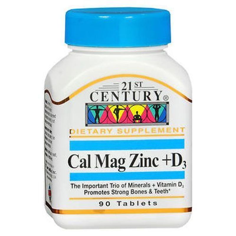 Calc + Mag + Zinc + D3 90 Tabs By 21st Century - Online Marketplace ...