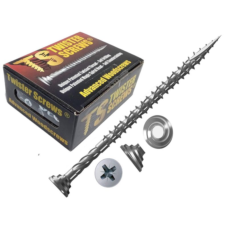 Twister Screws Advanced Multipurpose Wood screw, Unique Patented design ...