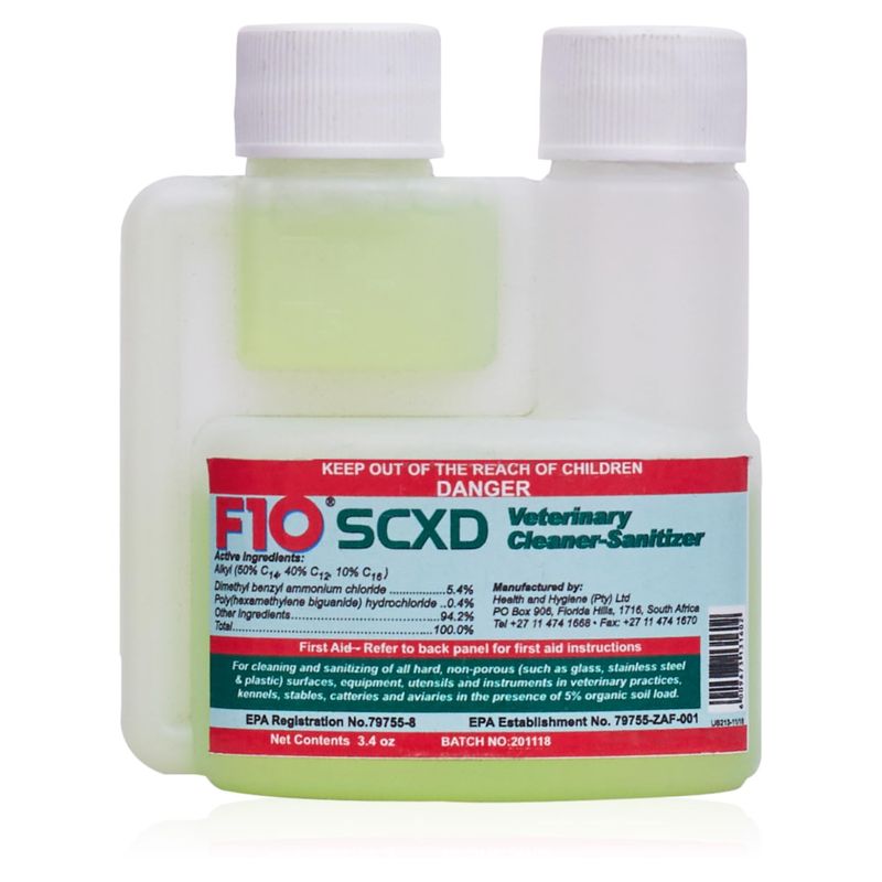 F10 SCXD Concentrated Veterinary Disinfectant & Cleaner with Soap for ...