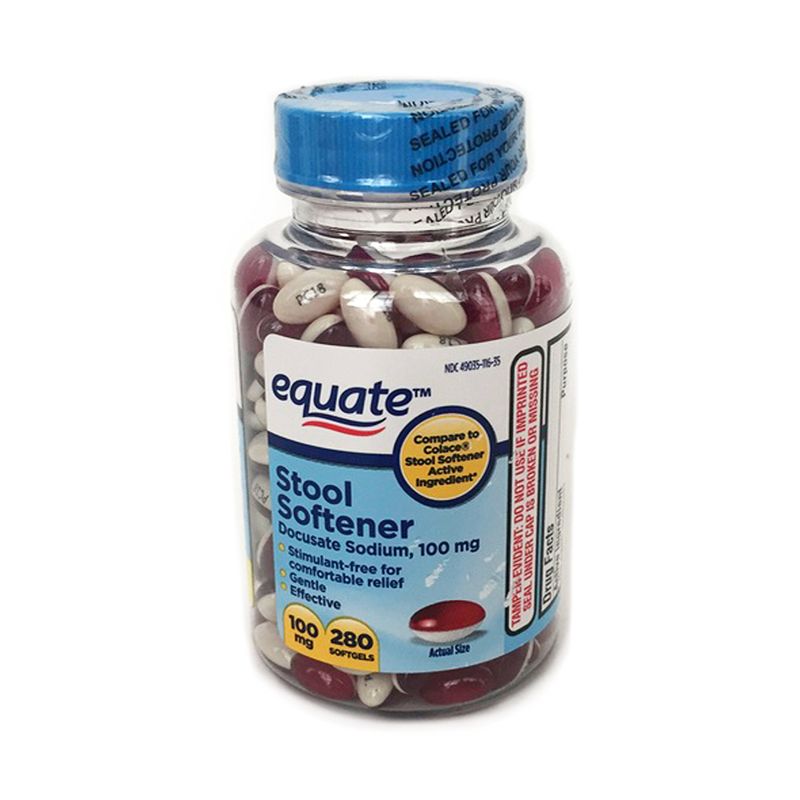 Equate - Stool Softener 100 mg, 280 Softgels (Compare to Colace ...