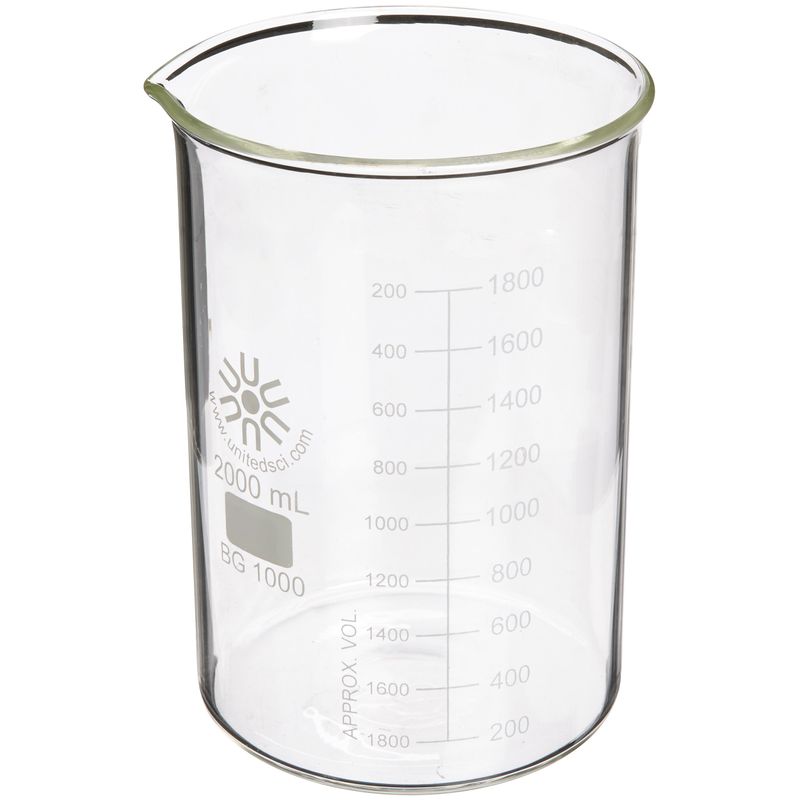 United Scientific™ BG1000-2000 Borosilicate Laboratory Grade Glass ...