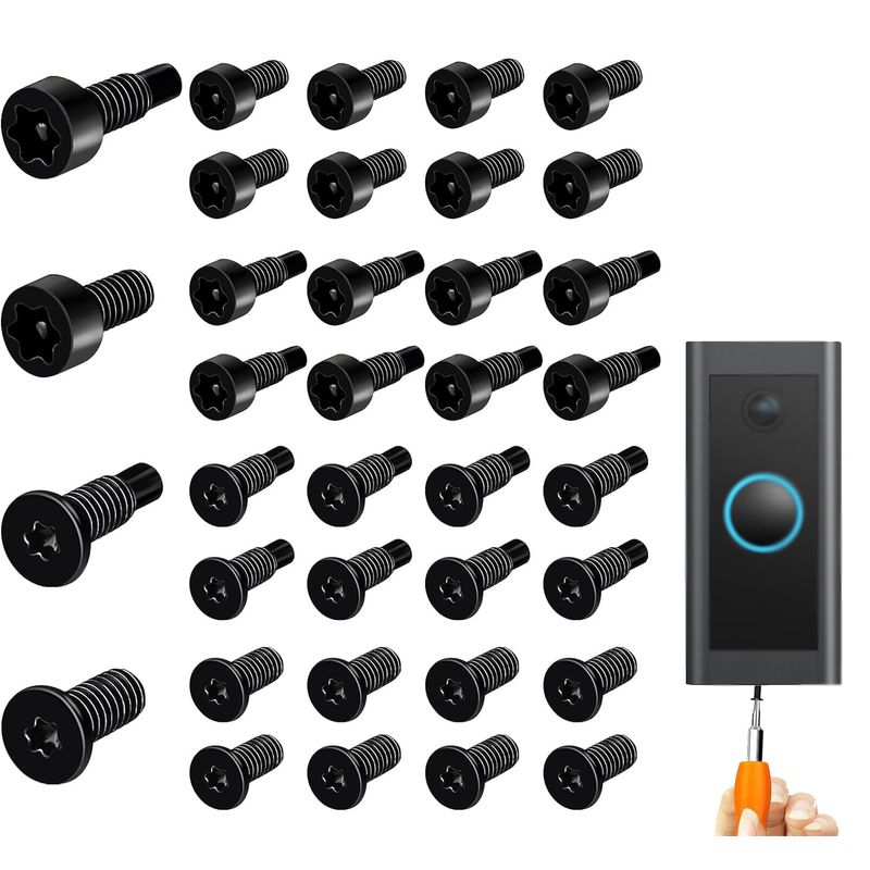 32Pcs Ring Doorbell Screws, Replacement Ring Doorbell Screws Security ...