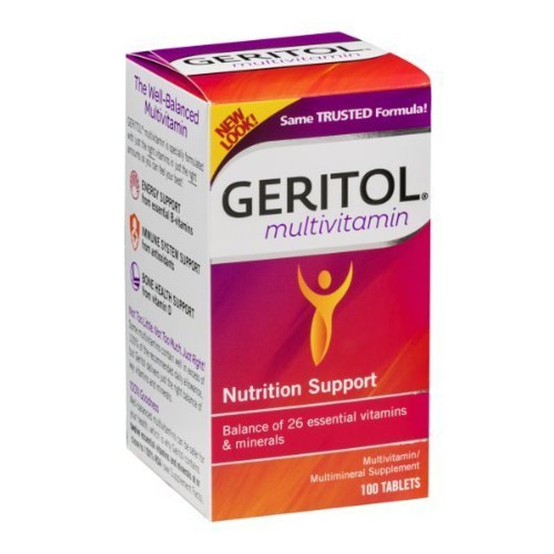 Geritol Multivitamin Nutritional Support - 100 Tablets - Online ...