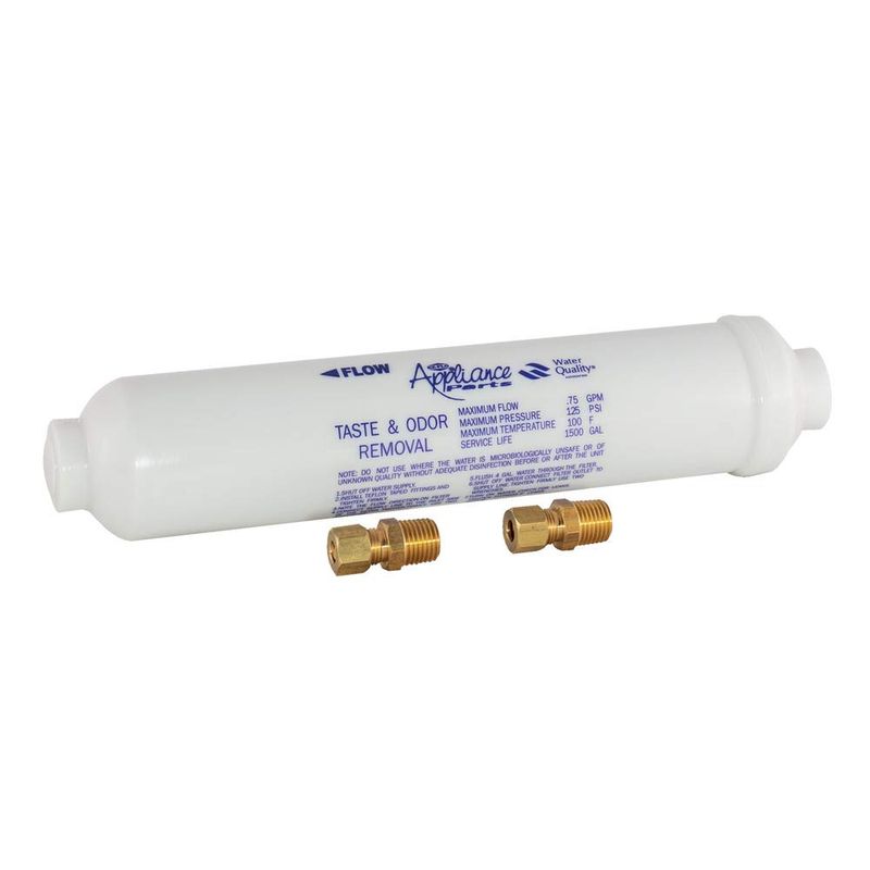 EZ-Flo 10 Inch Line Water Filter, Brass 1/4 Inch MIP x 7/16 Inch ...
