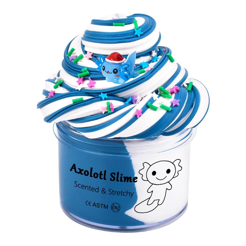 Christmas Axolotl Scented Butter Slime, Non Sticky,Stress Relief,Super ...