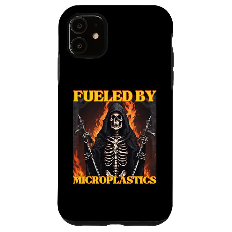 iPhone 11 Fueled By Microplastics Funny Cool Edgy Hard Skeleton Meme ...