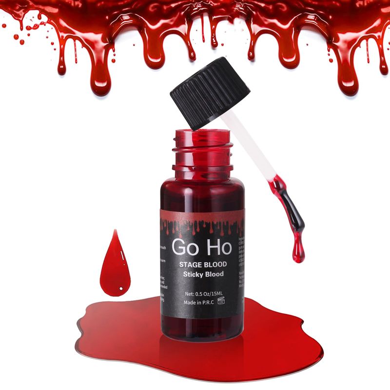 Mysense Stage Fake Blood Washable(0.5 oz),Realistic Effect Sticky ...