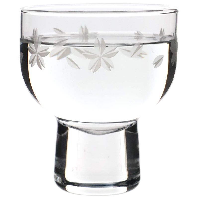 Toyo Sasaki Glass 00300-J444 Sake Glass, Cold Sake Cup, Cherry Blossom ...