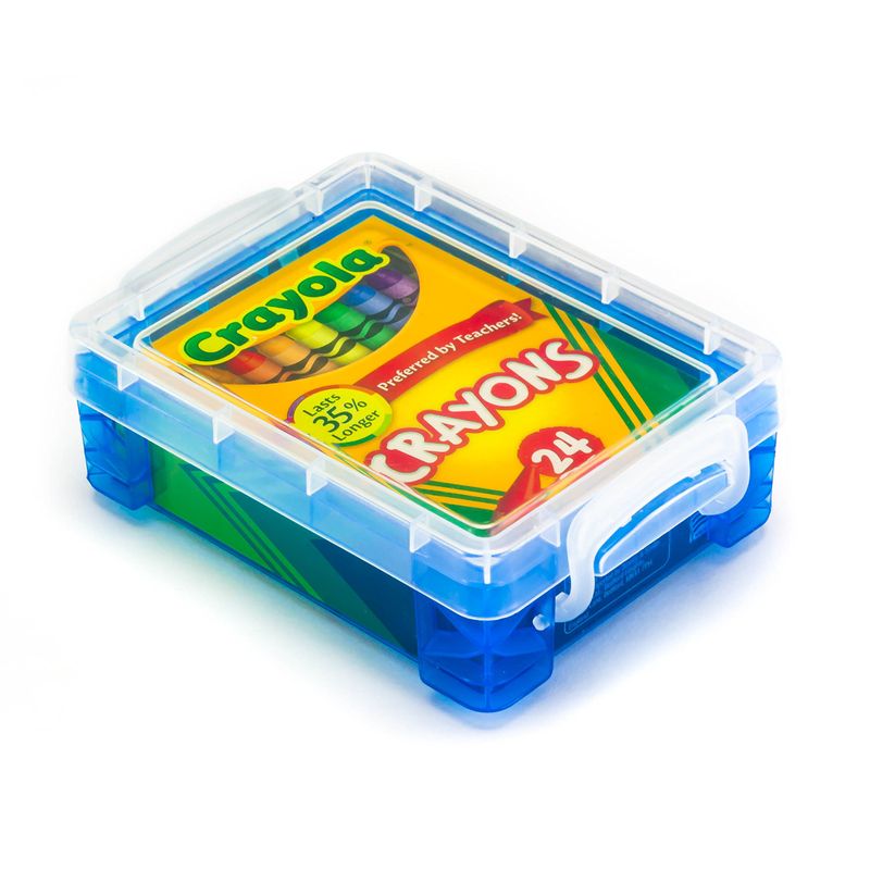 Crayola Crayons 24 Count with Blue Super Stacker Plastic Crayon Box ...