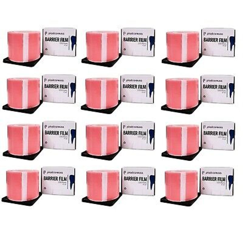12 x Pink Barrier Tape Film, Dental, Adhesive, Tattoo, Lab 2400 4" x 6 ...