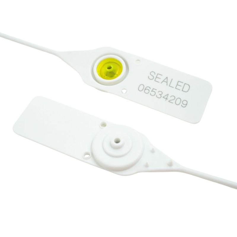 White 380mm Plastic Security Seals. High Strength Numbered Tags Pull ...