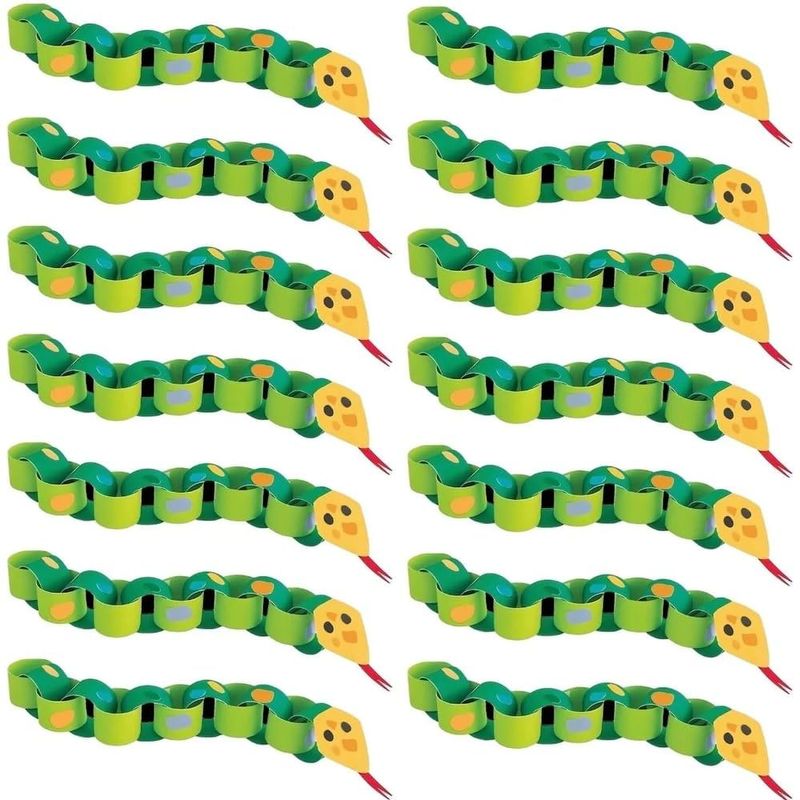 Colorful Snake-tacular Green Snake DIY Paper Chain Craft Kit for Kids ...