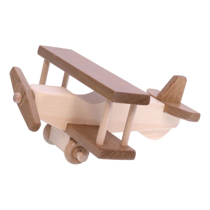 AmishToyBox.com Wooden Airplane Toddler Toy, Kid-Safe Finish, Harvest ...