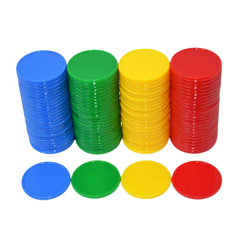 SmartDealsPro Set of 100 1 Inch Opaque Plastic Learning Counters Mini ...