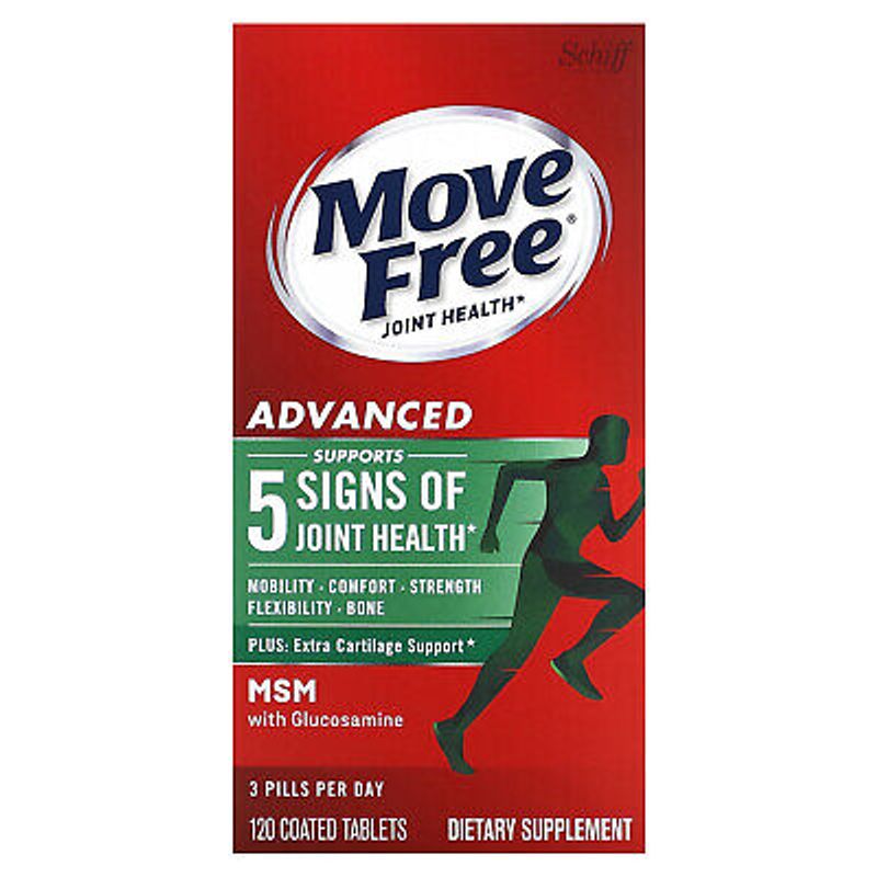 Move Free Joint Health, Advanced Plus MSM with Glucosamine, 120 Coated Tablets - Online ...