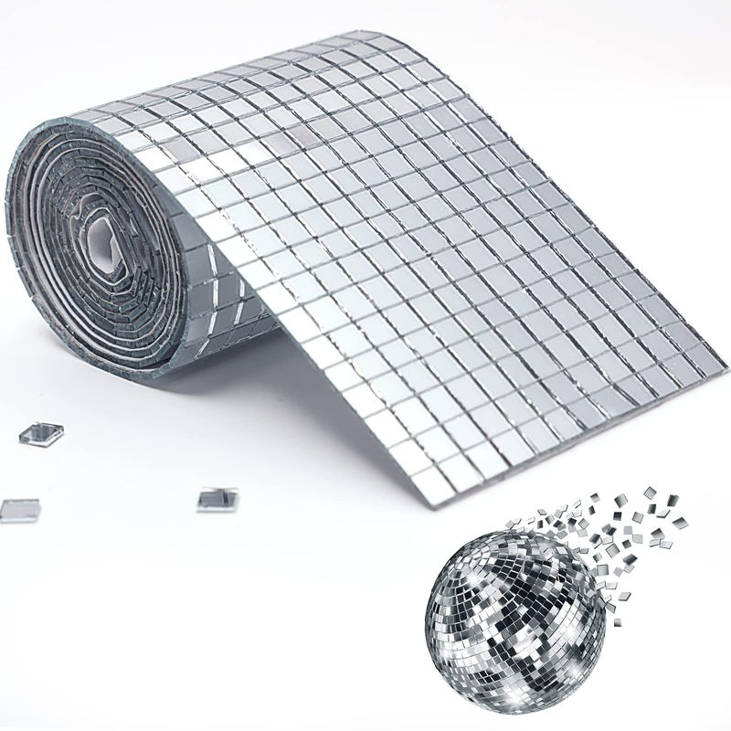 PP OPOUNT 2160 PCS Disco Ball Tiles, Self-Adhesive Mirror Tiles for ...