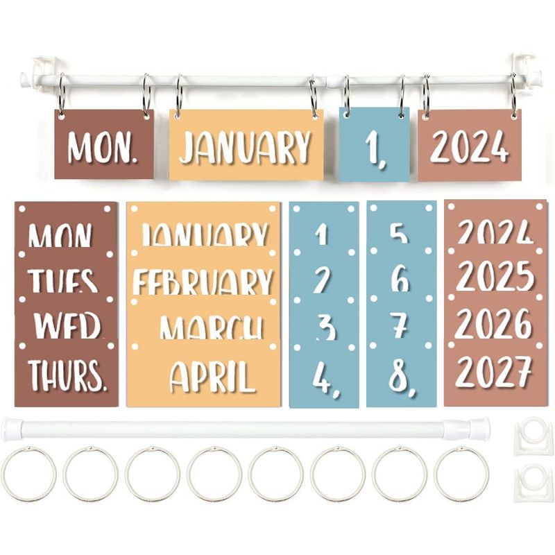 Flip Classroom Wall Calendar - Boho 2024 2025 Classroom and Home Decor ...