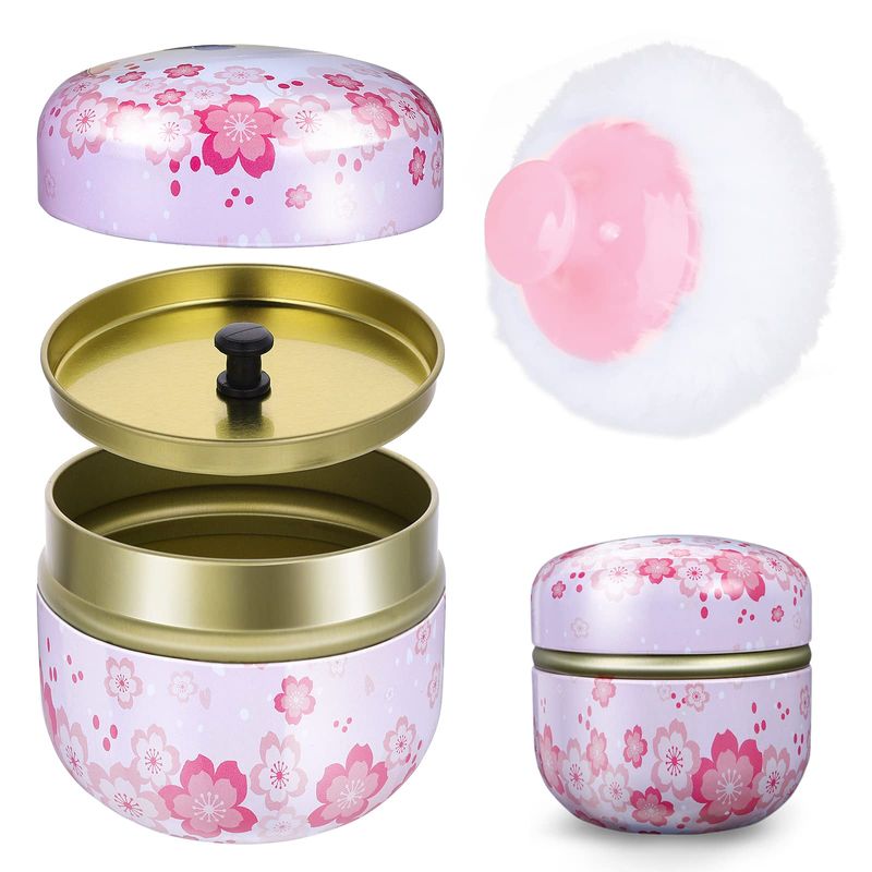 Sibba Powder Case with Powder Puff for Body Powder Empty Container ...
