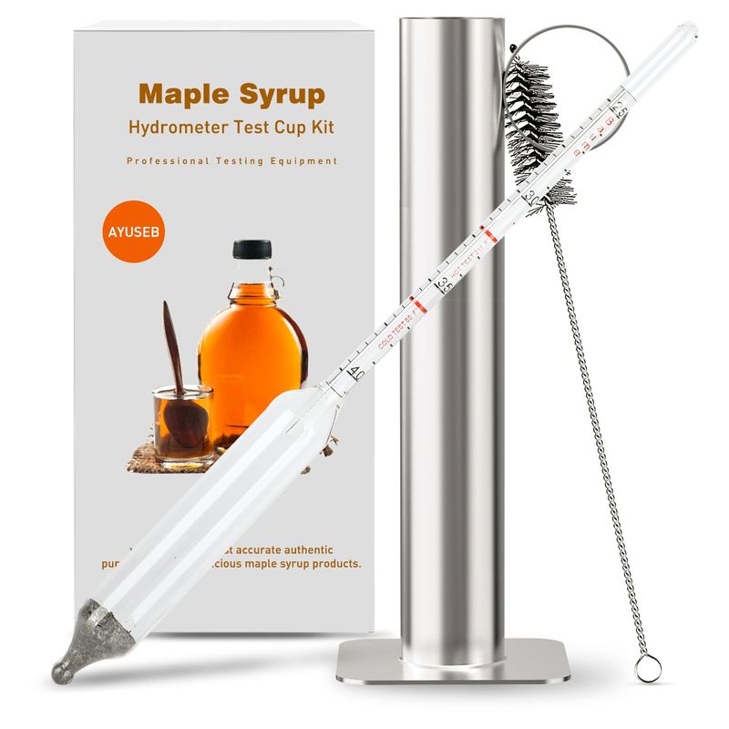 Maple Syrup Hydrometer Test Cup Kit - Maple Syrup Density Kit, Baume ...
